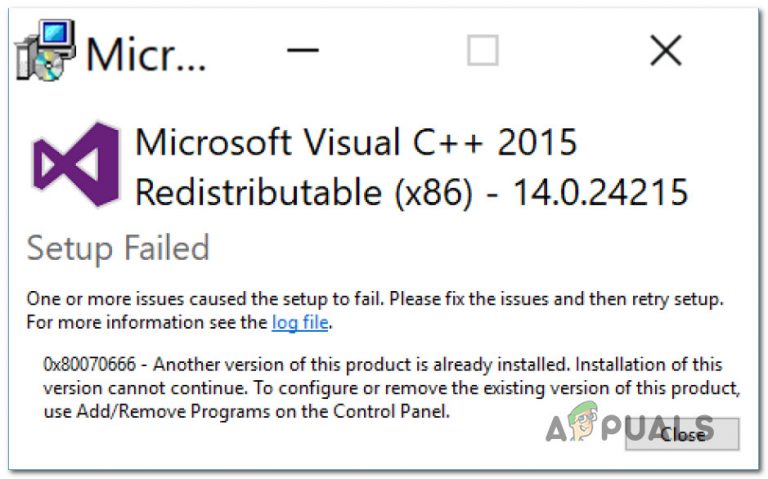 Fix: Error 0x80070666 when Installing Microsoft Visual C++